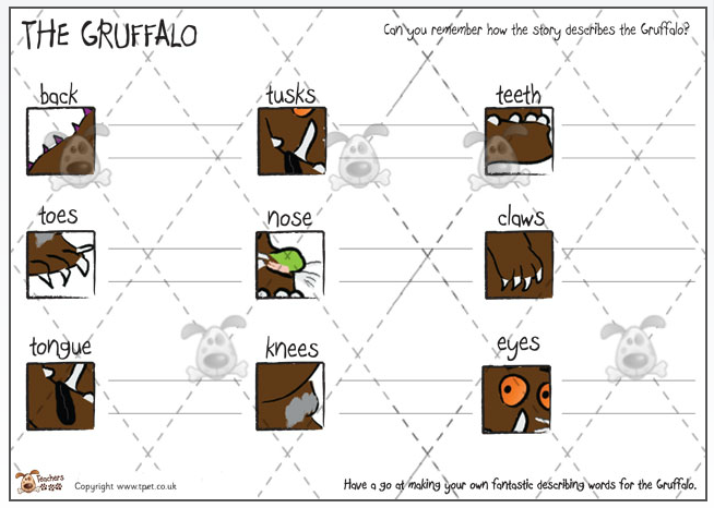About animals » ACTIVITY 5: The Gruffalo Worksheet