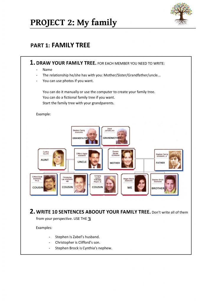 PROJECT: My family | Our English Space