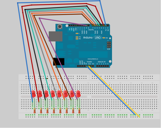 Seqüència de LEDS | Pràctiques amb Arduino a l'Institut Pompeu Fabra