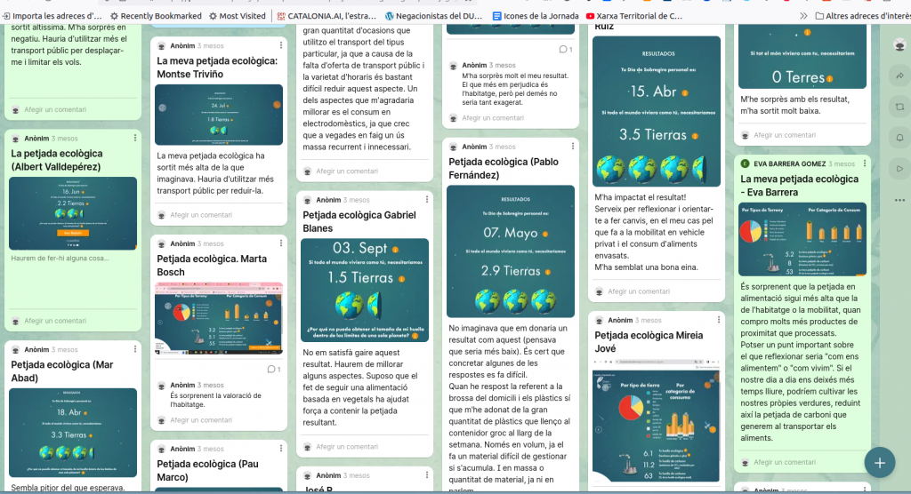 sessió SALA A: Padlet i Kahoot sobre la Petjada ecològica | Formacio Qualitat de l'aire a l'aula ...