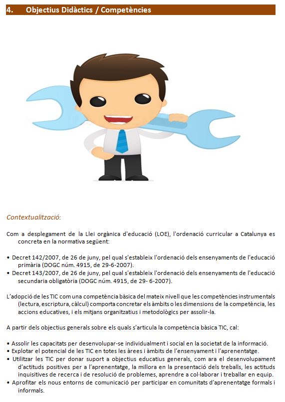 Objectius didàctics / Competències | Les TIC a L'educació física