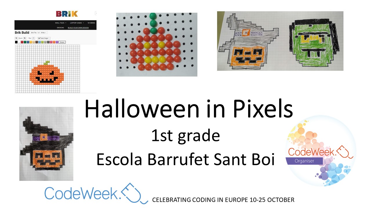 #Code Week 2020 – 1st grade “Halloween in Pixels” – EnglishZone