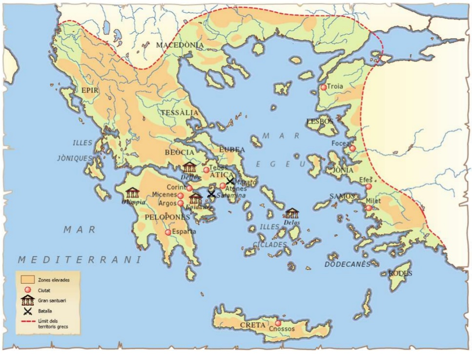 Espai físic i cronologia de l’Antiga Grècia | Bloc de Ciències Socials ...
