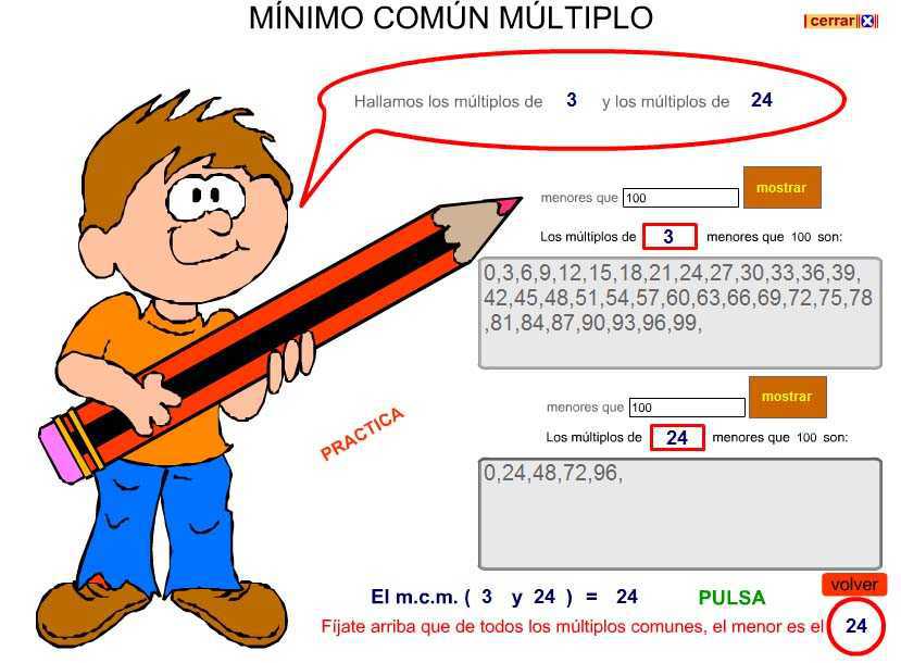 MÍNIM COMÚ MÚLTIPLE | Sisè