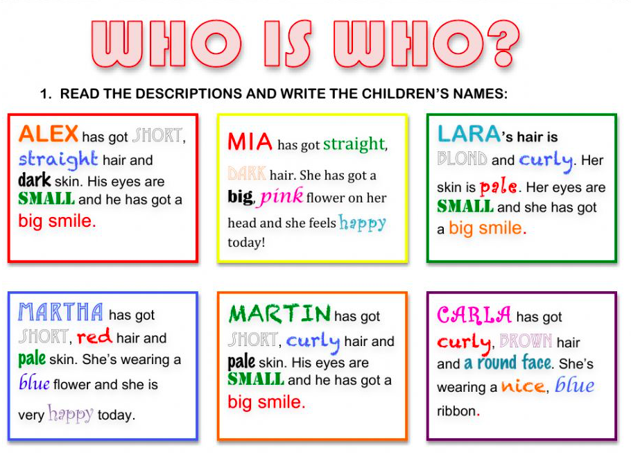 Reading – Descriptions! | Verdaguer English Blog