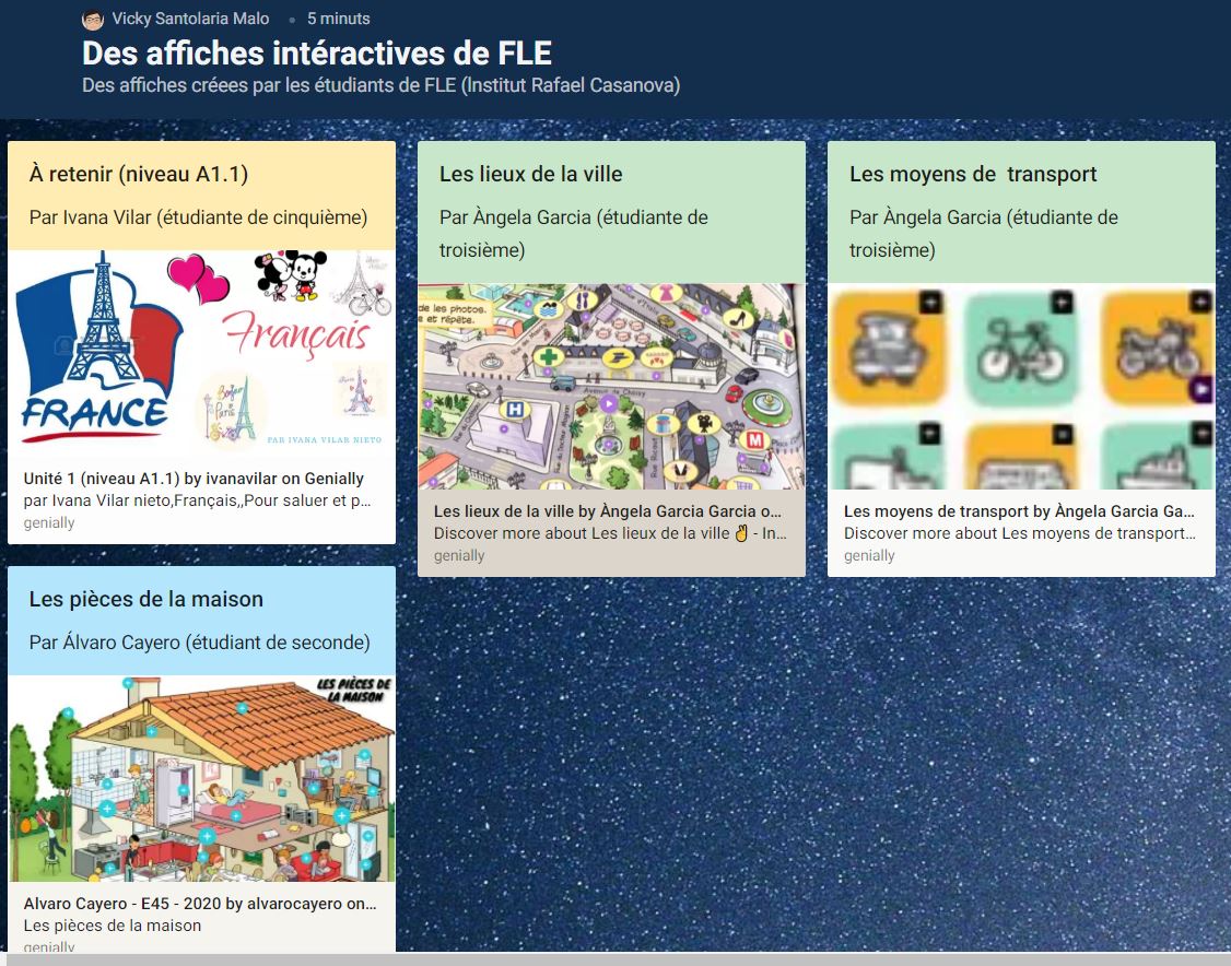 Des affiches intéractives | Le blog de FLE de Vicky