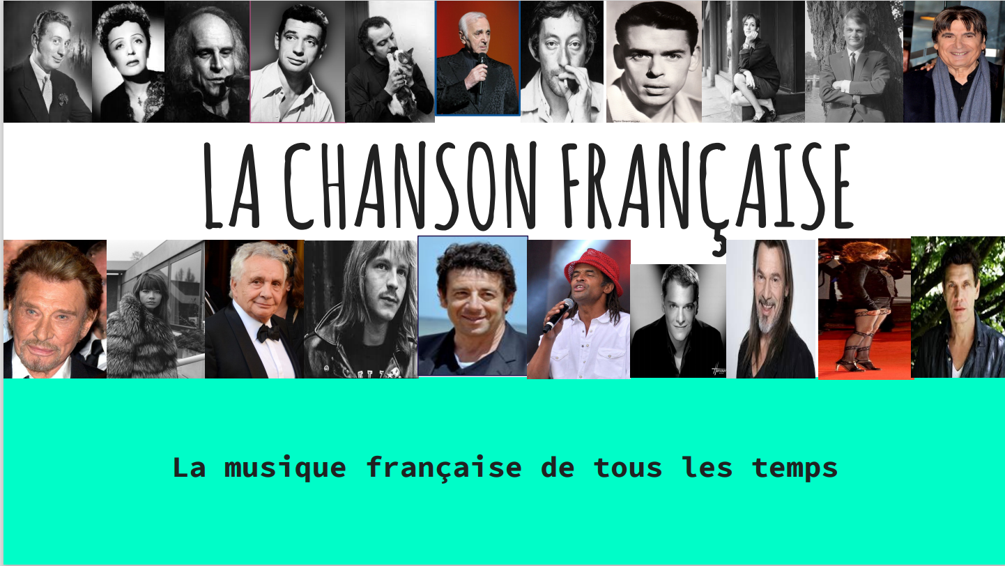 La chanson française de tous les temps | Le blog de FLE de Vicky